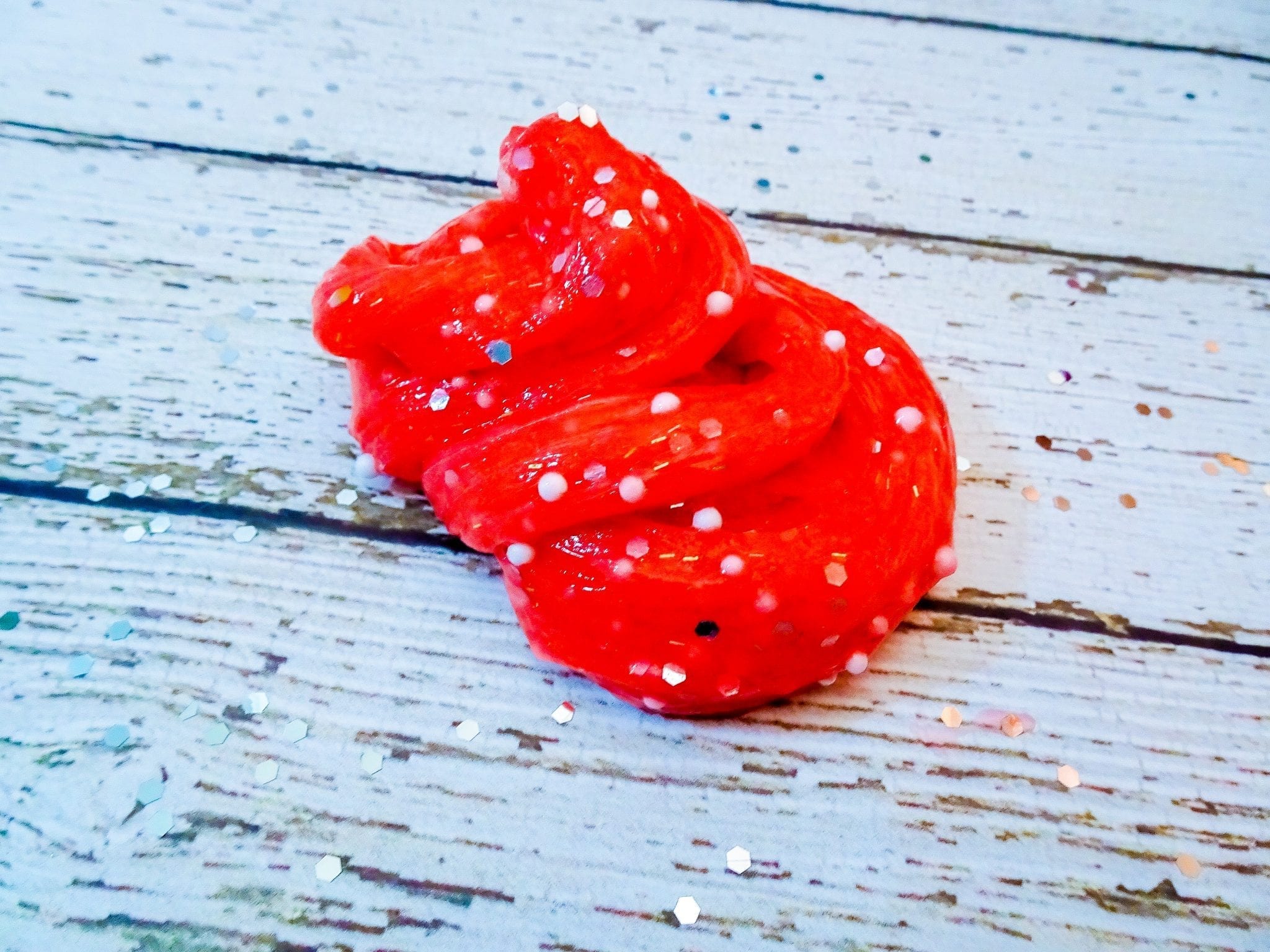 How To Make Cherry Sparkle Slime For Sensory Play - This Little Nest